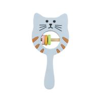 China Kitty Shape Food Grade Silicone Rattle Teether For Baby Toddler for sale