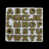China Food Grade Kids Silicone Puzzle With Letters Alphabet Shape for sale