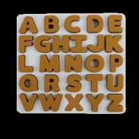 China Food Grade Kids Silicone Puzzle With Letters Alphabet Shape for sale