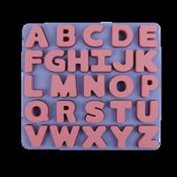 China Food Grade Kids Silicone Puzzle With Letters Alphabet Shape for sale