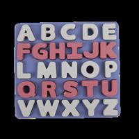 China Food Grade Kids Silicone Puzzle With Letters Alphabet Shape for sale