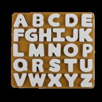 China Food Grade Kids Silicone Puzzle With Letters Alphabet Shape for sale