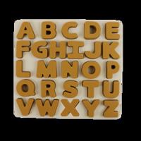 China Food Grade Kids Silicone Puzzle With Letters Alphabet Shape for sale