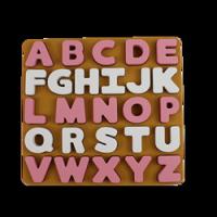 China Food Grade Kids Silicone Puzzle With Letters Alphabet Shape for sale