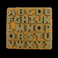 China Food Grade Kids Silicone Puzzle With Letters Alphabet Shape for sale
