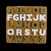 China Food Grade Kids Silicone Puzzle With Letters Alphabet Shape for sale