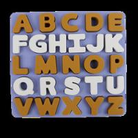 China Food Grade Kids Silicone Puzzle With Letters Alphabet Shape for sale