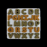 China Food Grade Kids Silicone Puzzle With Letters Alphabet Shape for sale