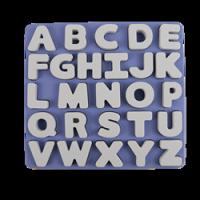 China Food Grade Kids Silicone Puzzle With Letters Alphabet Shape for sale