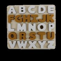 China Food Grade Kids Silicone Puzzle With Letters Alphabet Shape for sale