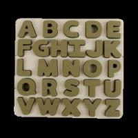 China Food Grade Kids Silicone Puzzle With Letters Alphabet Shape for sale