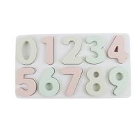 China Educational Training Silicone Puzzle , Arabia Number Shape Toddler Jigsaw Puzzle for sale