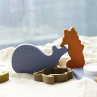 China Sea Ocean Animals Silicone Puzzle , Educational Montessori Baby Puzzle for sale