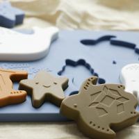 China Sea Ocean Animals Silicone Puzzle , Educational Montessori Baby Puzzle for sale