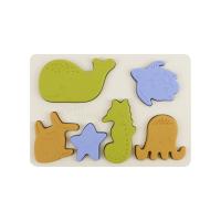 China Sea Ocean Animals Silicone Puzzle , Educational Montessori Baby Puzzle for sale