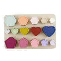 China Baby Toddler Silicone Puzzle Non Toxic With Star Heart Flower Shape for sale
