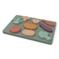 China Vegetables Shape Montessori Jigsaws Puzzle Food Grade Silicone Material for sale