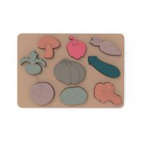 China Vegetables Shape Montessori Jigsaws Puzzle Food Grade Silicone Material for sale