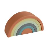 China Customized Soft Silicone Toys Rainbow Stacking For Baby Educational for sale