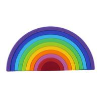 China Customized Soft Silicone Toys Rainbow Stacking For Baby Educational for sale