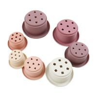 China Educational Silicone Stacking Cups For Teething Building Blocks for sale