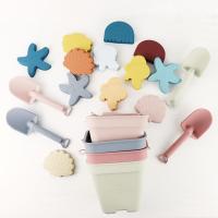 China Unisex Baby Silicone Toys , Silicone Beach Bucket Set With Customize Logo for sale