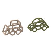 China Car Shape Baby Silicone Toys Multi Color Food Grade Nontoxic Material for sale