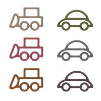 China Car Shape Baby Silicone Toys Multi Color Food Grade Nontoxic Material for sale