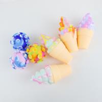China 3D Colorful Silicone Ice Cream Teether For Baby Stress Relief Psychology for sale