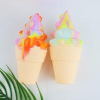 China 3D Colorful Silicone Ice Cream Teether For Baby Stress Relief Psychology for sale