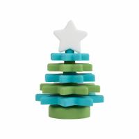 China Christmas Silicone Star Stacker BPA Free Eco Friendly For Child Education for sale