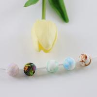 China Round Printing Silicone Teething Bead BPA Free With 12mm 15mm Size for sale
