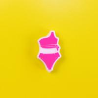 China Custom Teething Silicone Beads With Summer Sunglasses Bikini Swimsuit Shape for sale