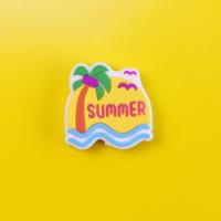 China Custom Teething Silicone Beads With Summer Sunglasses Bikini Swimsuit Shape for sale