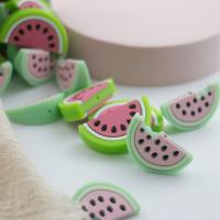 China Red Watermelon Shaped Silicone Beads Soft For Baby Teething for sale