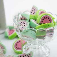China Red Watermelon Shaped Silicone Beads Soft For Baby Teething for sale