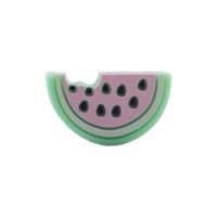 China Red Watermelon Shaped Silicone Beads Soft For Baby Teething for sale