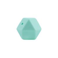 China 17mm Hexagon Silicone Teething Bead Eco Friendly Safety Chewable For Baby Teething for sale