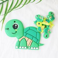 China Small Silicone Animal Beads , Silicone Beads Baby Teether For Necklace Chains Bracelet for sale