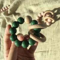 China Customized Silicone Teething Bead Bracelet For Infant Baby Kids Playing for sale