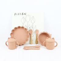 China 5 Pcs Non Slip Baby Feeding Silicone Set Waterproof BPA Free For Children for sale