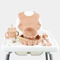 China 5 Pcs Non Slip Baby Feeding Silicone Set Waterproof BPA Free For Children for sale