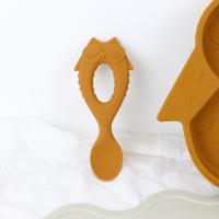 China Brown Owl Style Silicone Suction Plate For Toddler Kids Multi Functional for sale