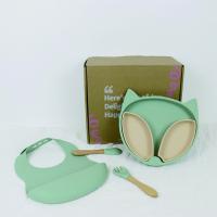 China Eco Friendly Baby Silicone Suction Plate Silicone Dinnerware Set For Toddler Feeding for sale