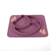 China Suction Divided Toddler Silicone Plates Soft With Customize Logo for sale