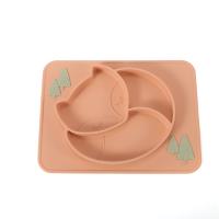 China Suction Divided Toddler Silicone Plates Soft With Customize Logo for sale