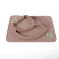 China Suction Divided Toddler Silicone Plates Soft With Customize Logo for sale