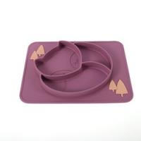 China Suction Divided Toddler Silicone Plates Soft With Customize Logo for sale