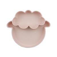 China Multiple Colors Non Slip Toddler Silicone Plates With Sheep Style Suction Type for sale