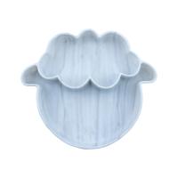China Multiple Colors Non Slip Toddler Silicone Plates With Sheep Style Suction Type for sale